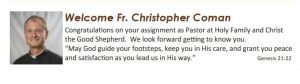Welcome Father Christopher Coman to Holy Family! – Holy Family Catholic ...