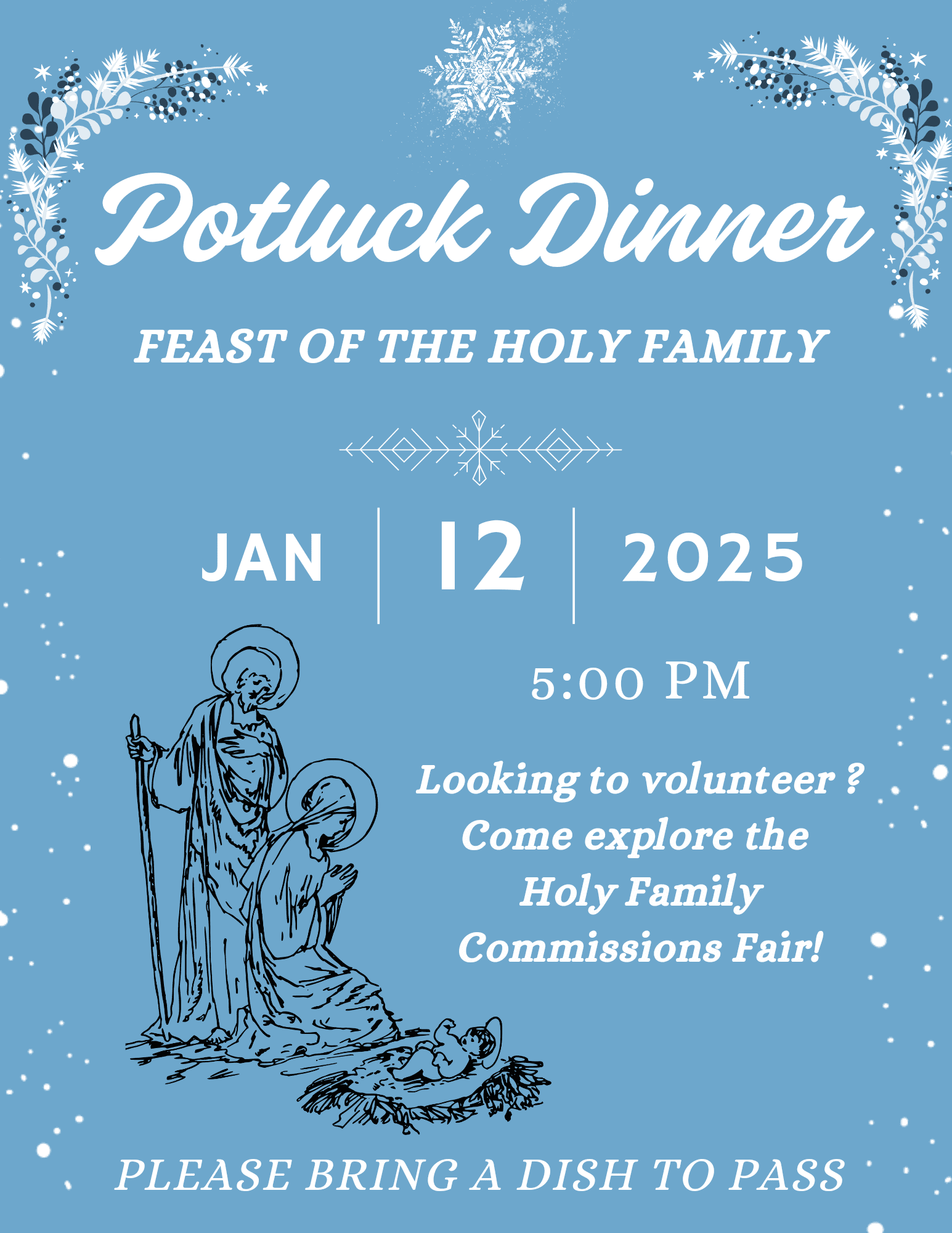 Holy Family Feast Day Potluck – January 12, 2025 – Holy Family Catholic ...