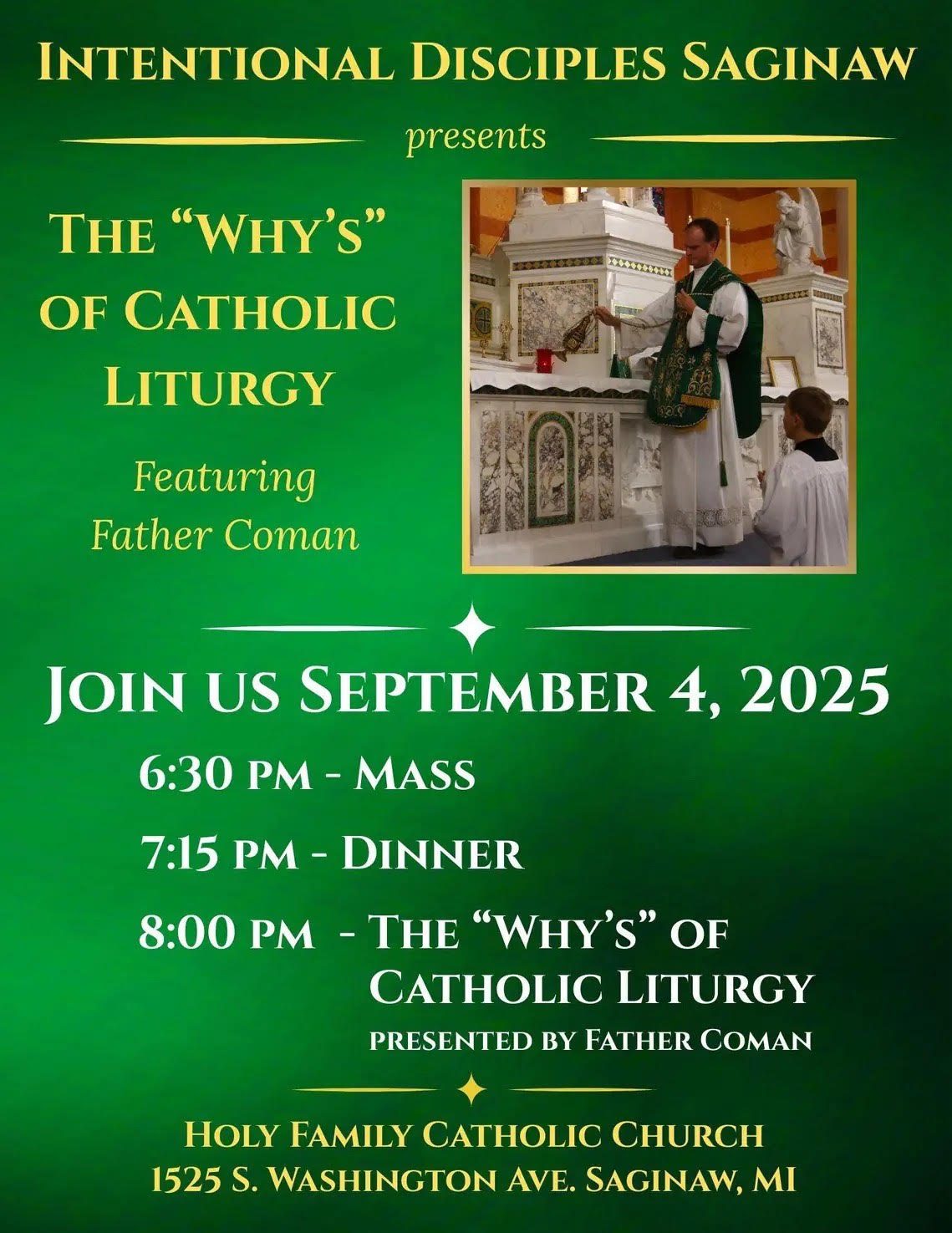 I.D. (Intentional Disciples) Event at Holy Family – September 4, 2025 ...